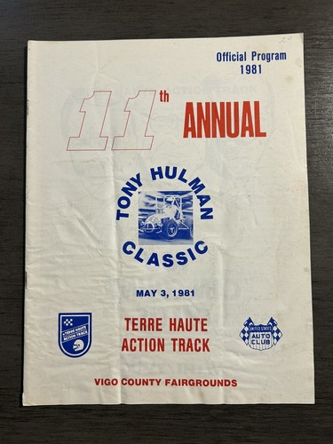 1981 Terre Haute USAC Sprint Car Racing Program Tony Hulman Classic AJ ...