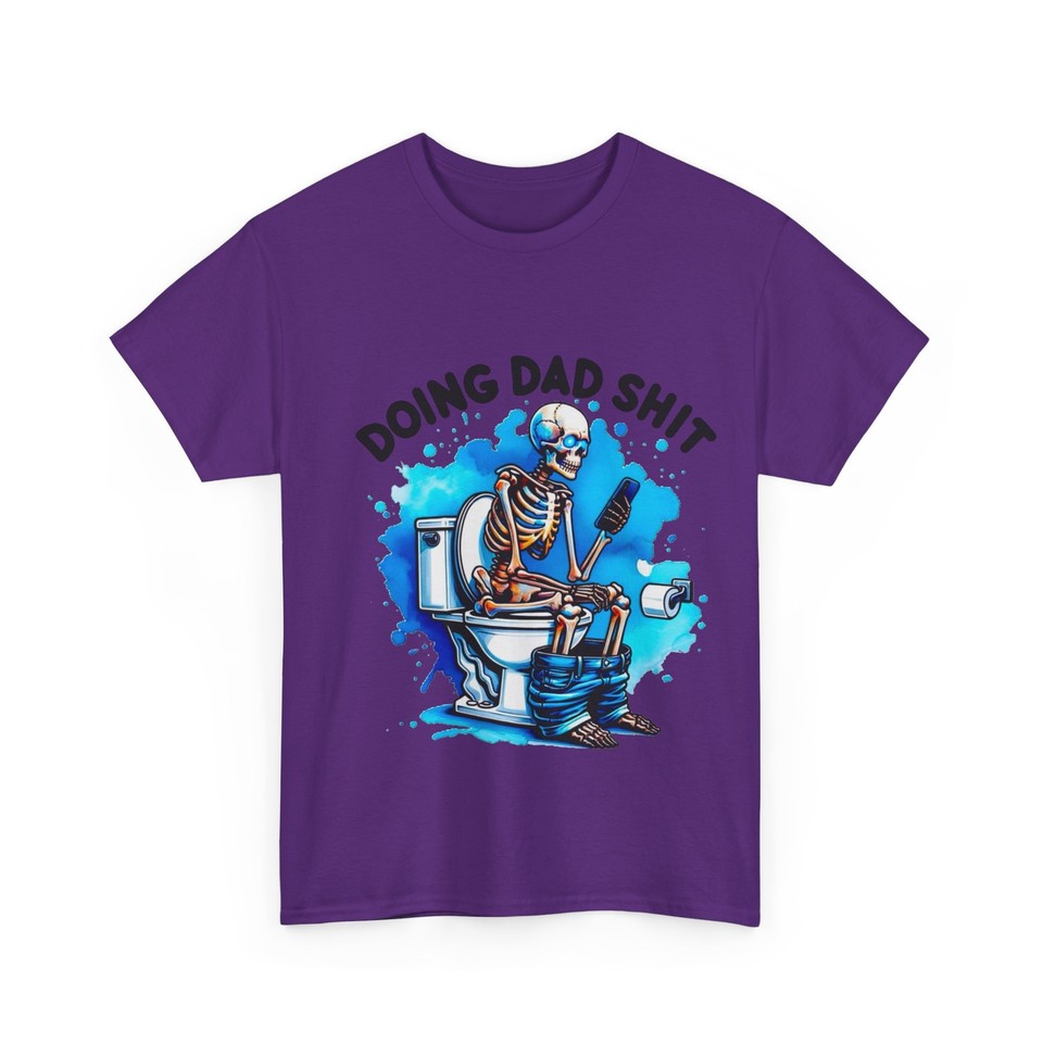 Doing Dad Stuff Skeleton Poop Cellphone joke humor gift Unisex Heavy ...