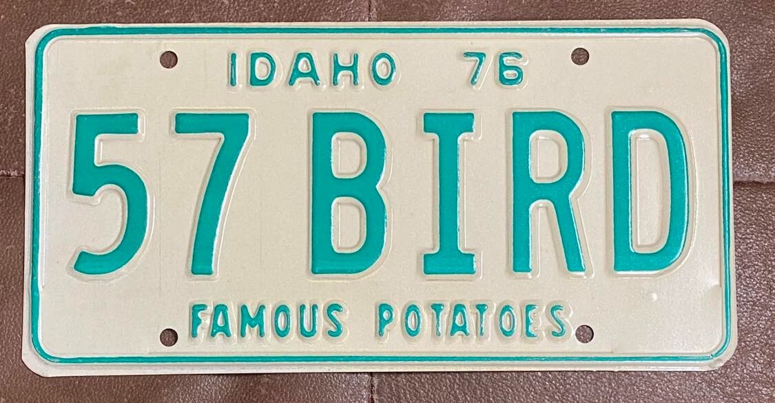 Idaho FORD THUNDERBIRD VANITY License Plate 57 BIRD | eBay