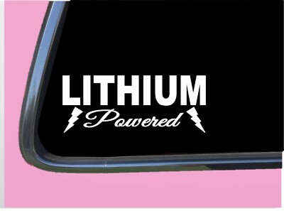 Lithium Powered sticker Decal TP 941 8" ev electric vehicle hybrid car ...