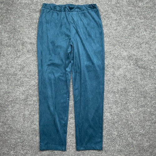 Bob Mackie Pants Womens Size M Teal Blue Pull On Velour Wearable Art | eBay