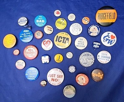 PINBACK BUTTON MISC. LOT (33) | eBay