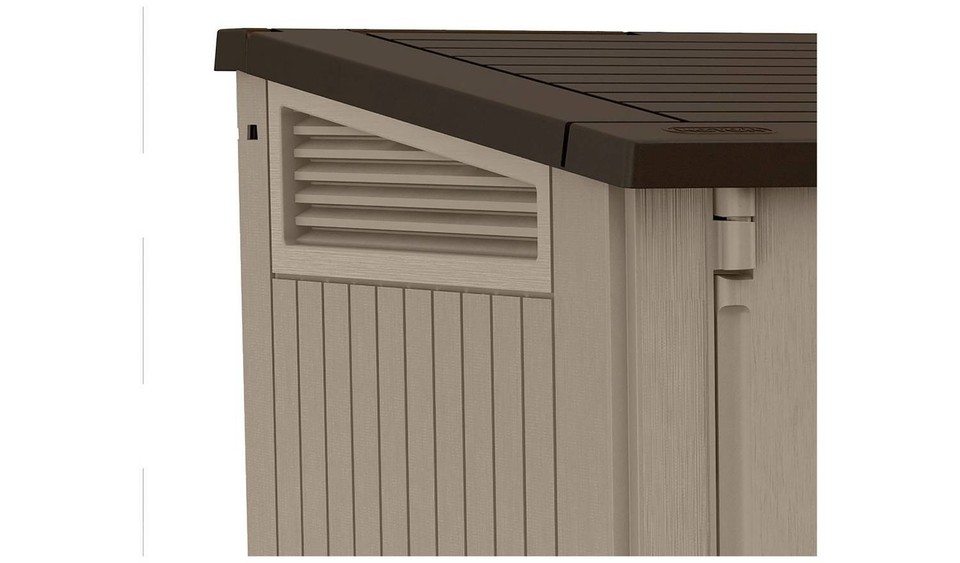 Keter Store It Out Midi 880L Garden Storage Box Beige Brown With Lock ...