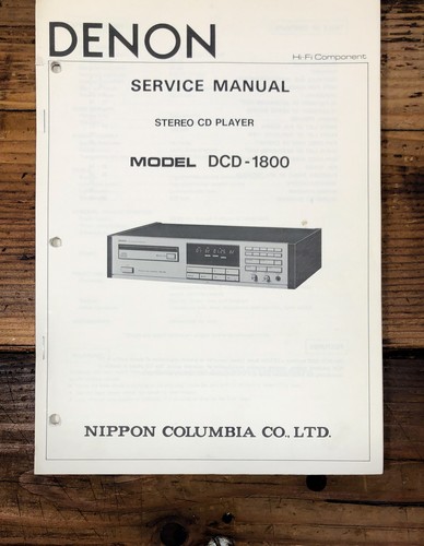 Denon DCD-1800 CD Player Service Manual *Original* | eBay