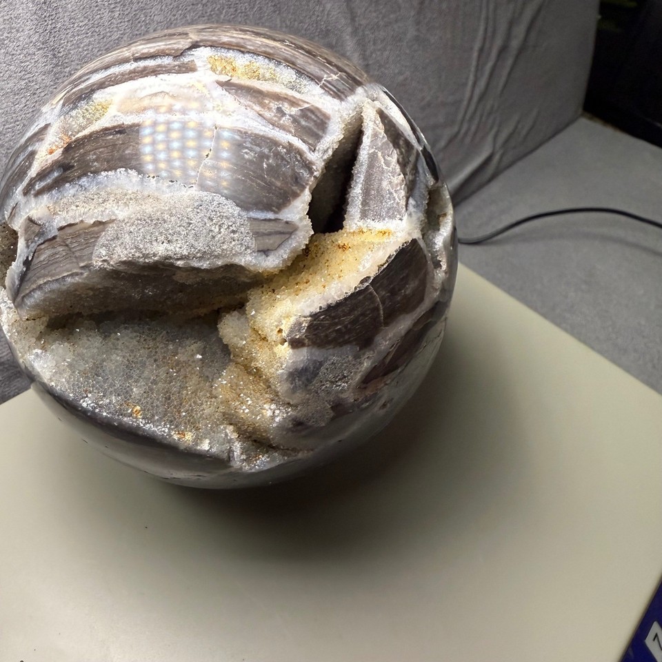 Large Sphalerite Crystal Sphere Geode Druzy Mineral Specimen Display ...