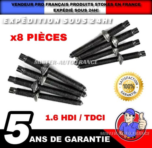 x8 GOUJON VIS POUR INJECTEUR CITROEN PEUGEOT FIAT FORD MAZDA 1.6 HDI ...