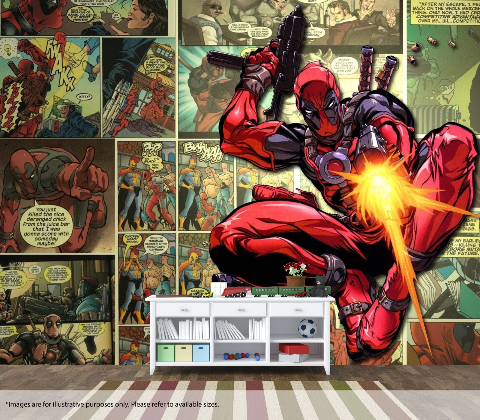 Deadpool 2 Wall Mural Quality Pasteable Wallpaper | eBay UK