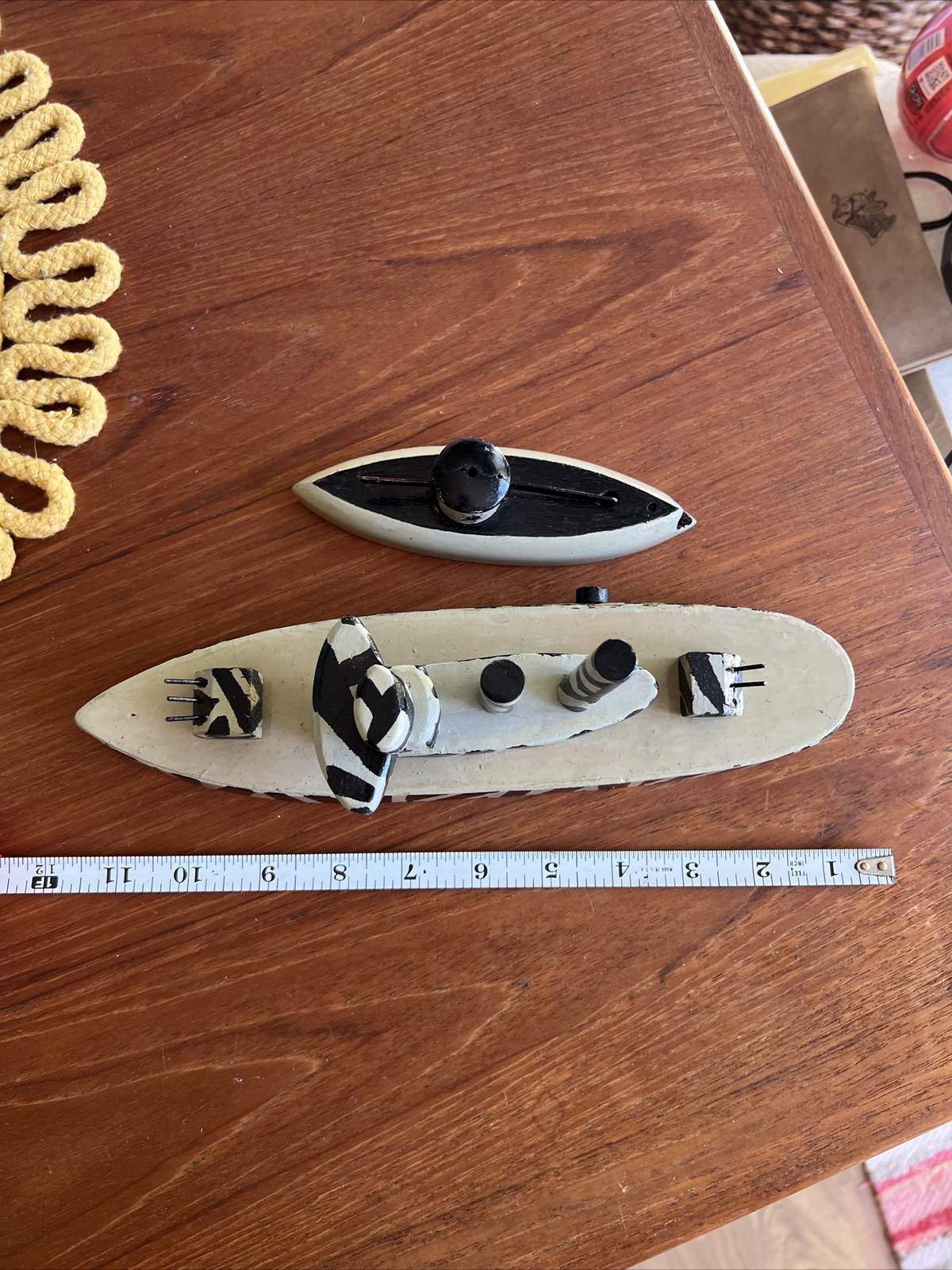 ANTIQUE WOOD MILITARY ~1918 MOUSETRAP EXPLODING BATTLESHIP NAVY BOAT ...