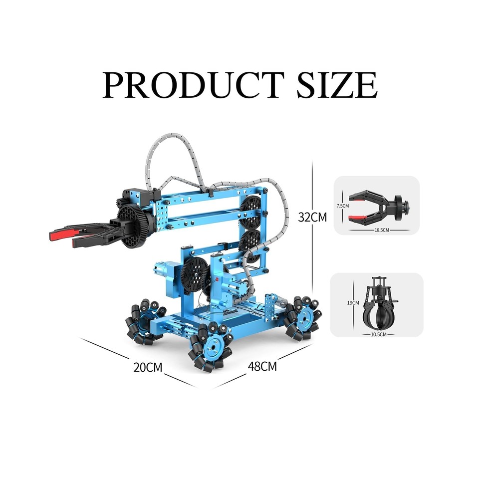 Robot Arm Kit Toys, Flexible Remote Control Robotic Arm with 360 ...