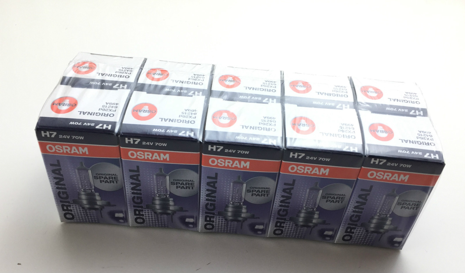20-teiliges Osram Lamps Set 10 x H7 24V 70W 10 x W5W 24V 5W 64215 2845 ...