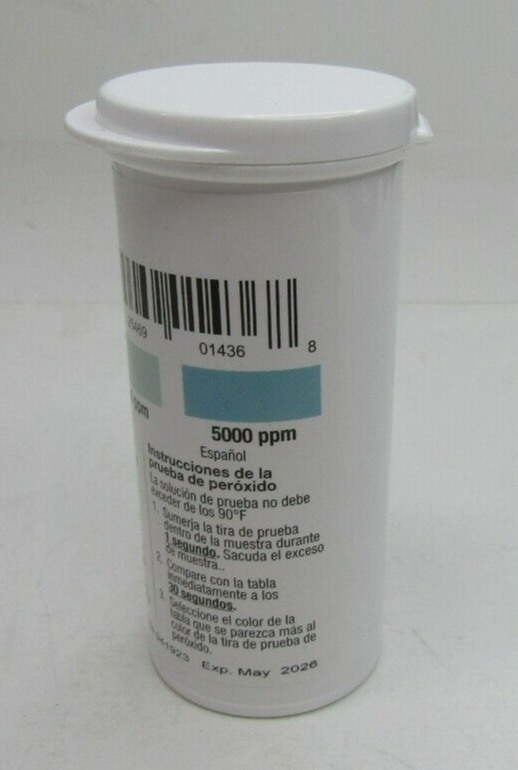 Ecolab Fruit & Vegetable Wash Test Strips Peroxide Test Strips 0 ...