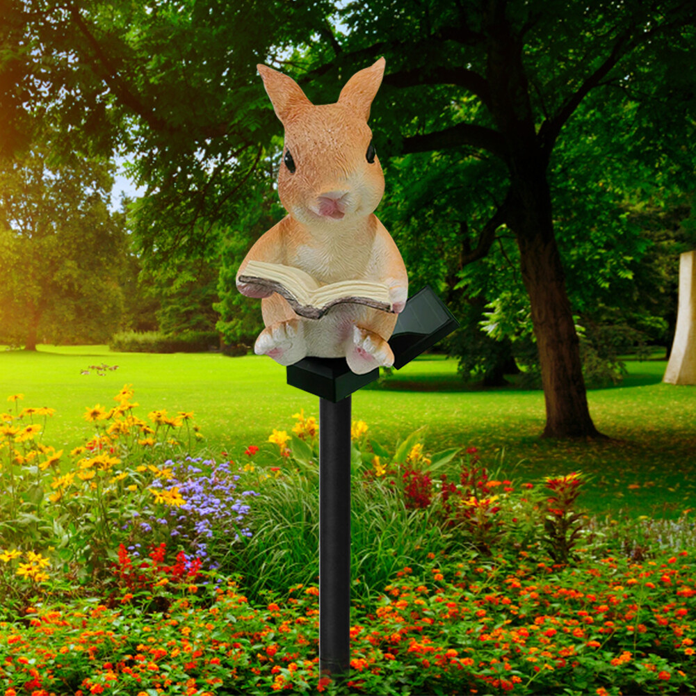 Rabbit Solar Lantern Bunny Solar Powered LED Light Outside Decor for ...