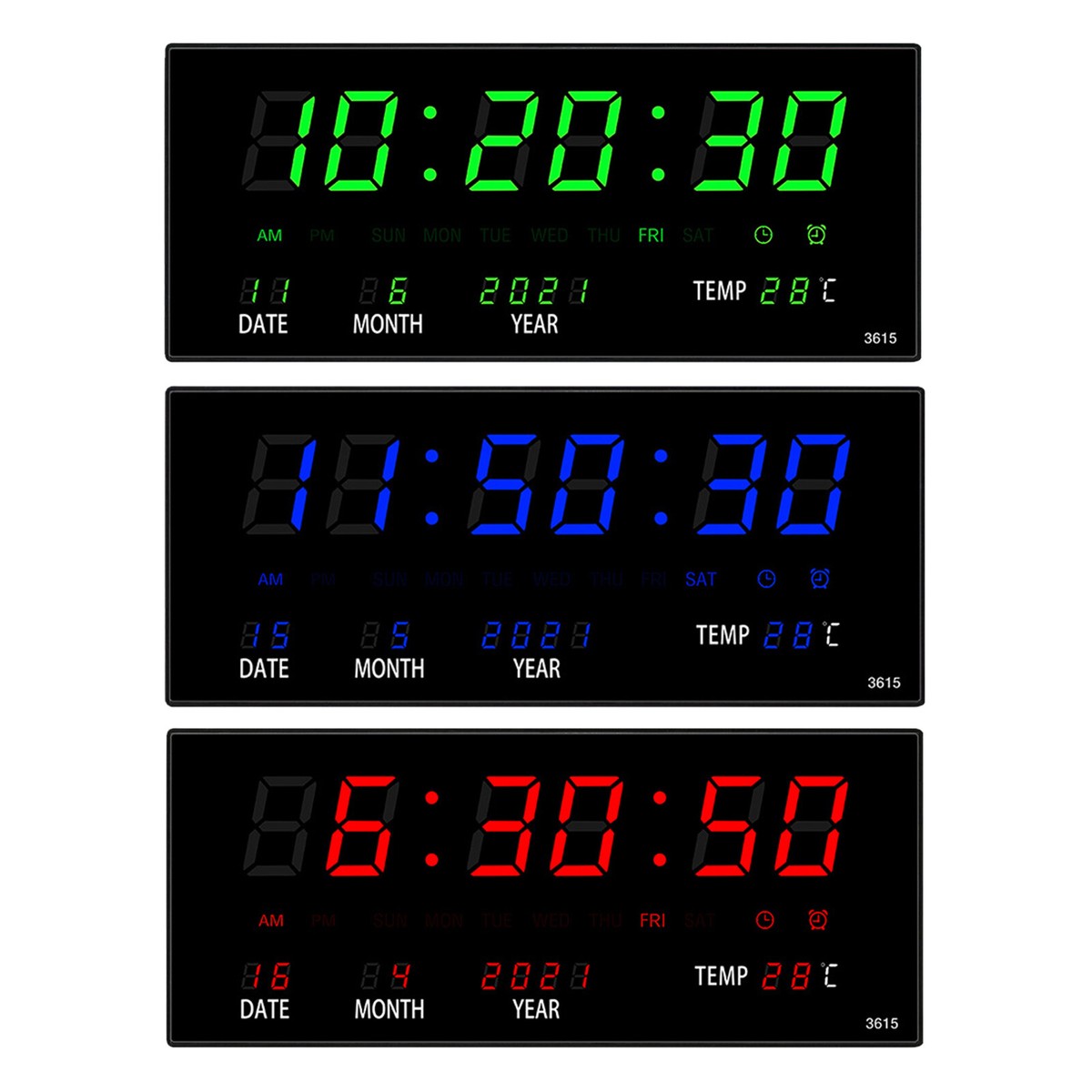Large Screen Display Electric Led Clock Digital Led Wall Digital Wall
