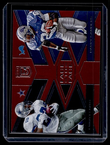 Barry Sanders / Emmitt Smith 2017 Donruss Elite Face to Face Red Card 8 ...