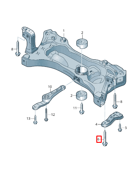 Genuine Volkswagen AUDI VAG M12x95mm Hex Head Bolts With Washer X 5 ...
