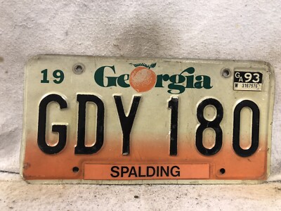 1993 Georgia License Plate ~ Spalding County | eBay