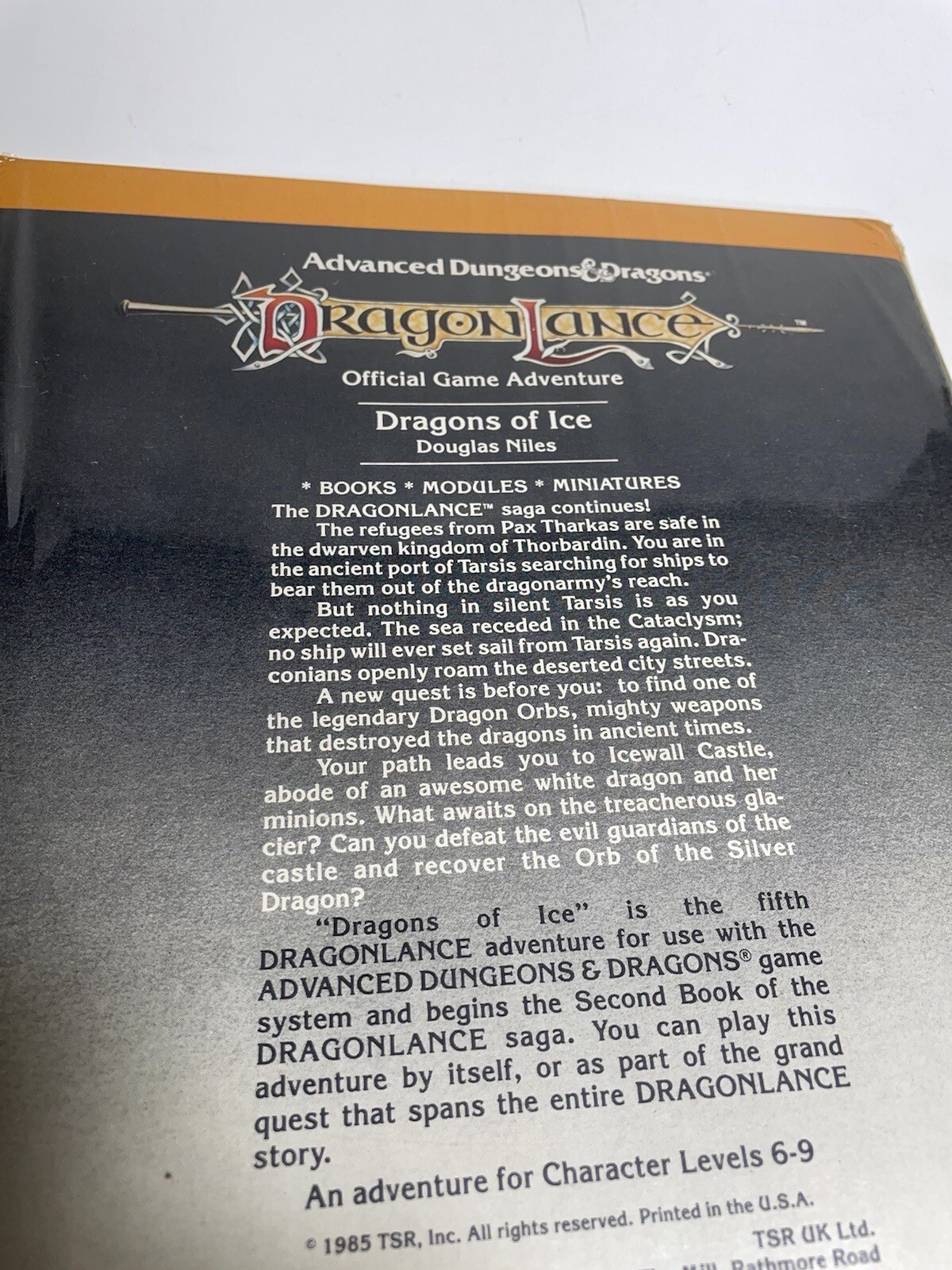Dragonlance Dragons of Ice Complete Module Dl6 9140 TSR Ad&d Vintage ...