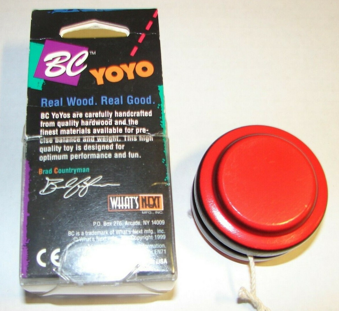 Champion Hardwood BC YOYO SPITFIRE Red Black Yo Yo MIP USA 1996 Fixed ...