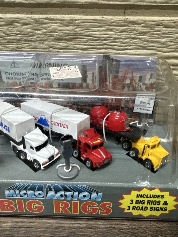 VINTAGE MICRO ACTION BIG RIGS ROAD SIGNS FUNRISE TOYS ROCKY MOUNTAIN ...