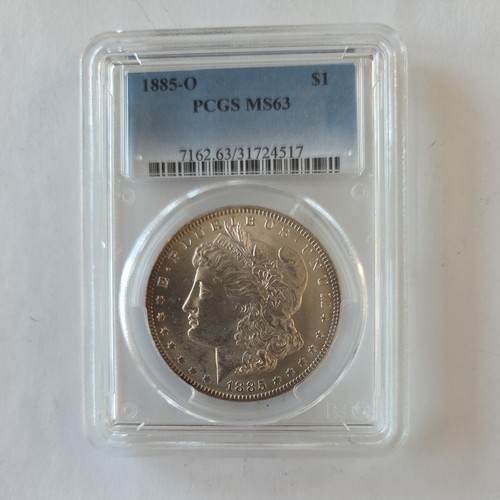 1885-O PCGS MS63 Morgan Silver Dollar $1 New Orleans Mint Uncirculated ...