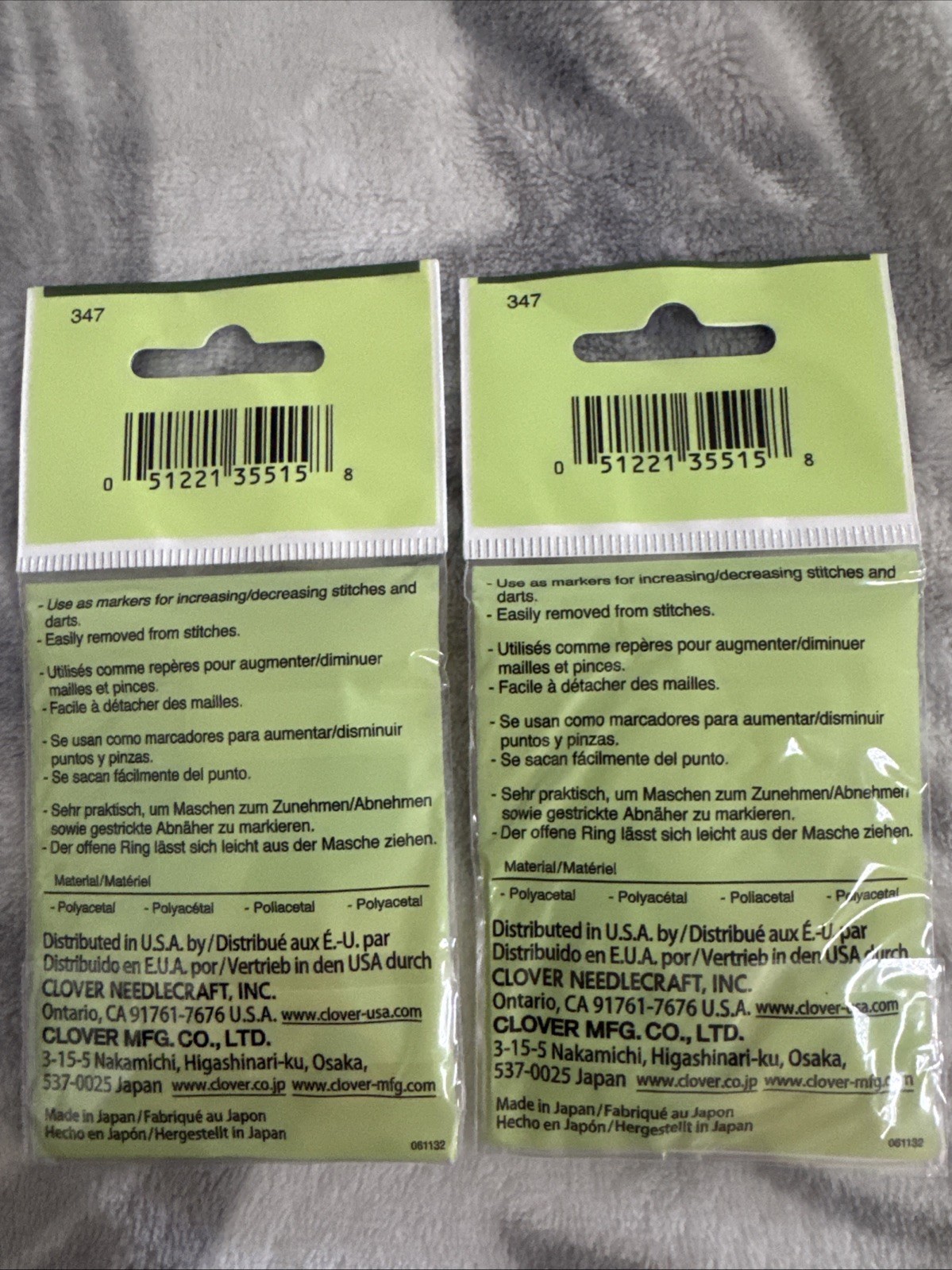 Lot Of 2 Packs of Clover 347 Split Ring Markers 24/Pkg New | eBay