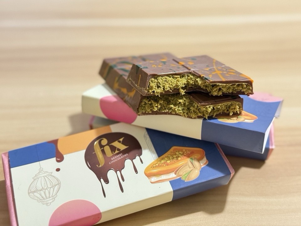 FIX DUBAI CHOCOLATE 200g Milk Chocolate with Rich Filling, Delightful ...