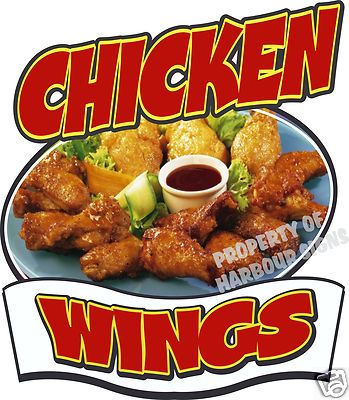 Buffalo Chicken Wings Decal 12" Concession Restaurant Food Truck Vinyl ...