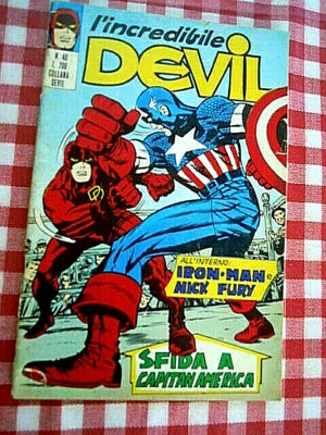 DAREDEVIL 43 ITALIAN EDITION 1971 US REJECTED JACK KIRBY EYES COVER CAP ...