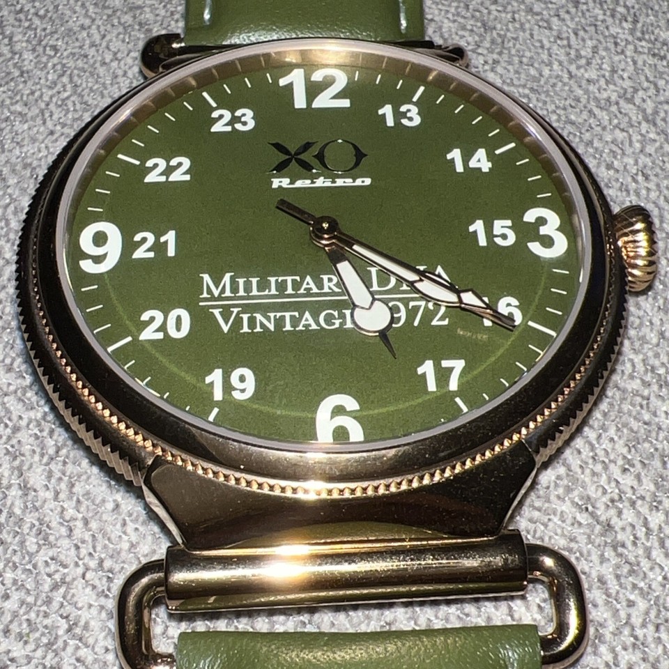 XO Retro F4 Phantom 1972 Air Force Military DNA Mens Watch Rose Gold ...