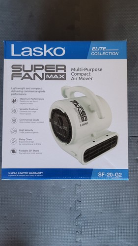LASKO SUPER FAN MAX MUTI-PURPOSE COMPACT AIR MOVER/MODEL SF-20-G2 ...