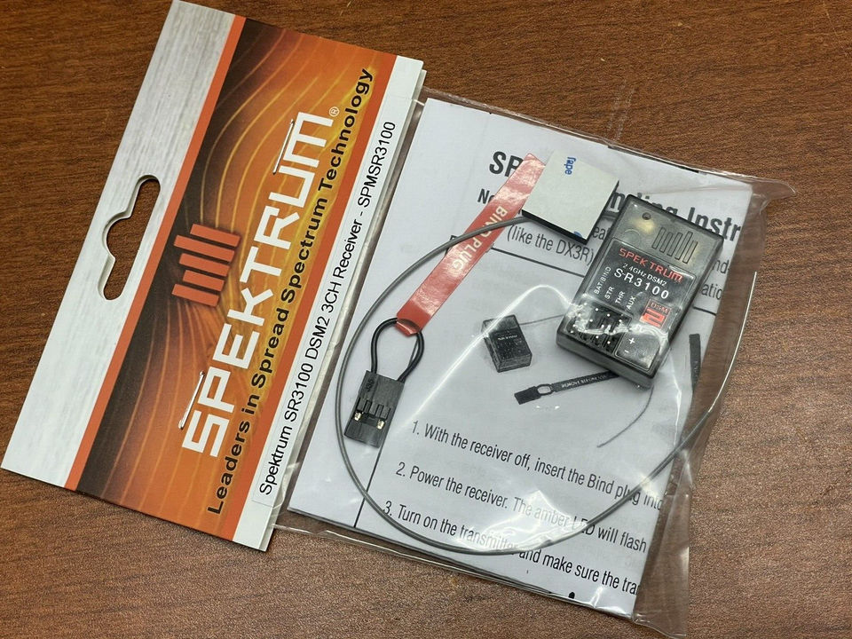 NEW Spektrum SR3100 DSM2 2.4GHz 3CH RX RC Surface Receiver Transmitter ...