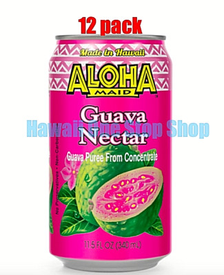 HAWAII CAN JUICE ALOHA MAID Fruit Drink Juice GUAVA 12 pack of 11.5oz ...