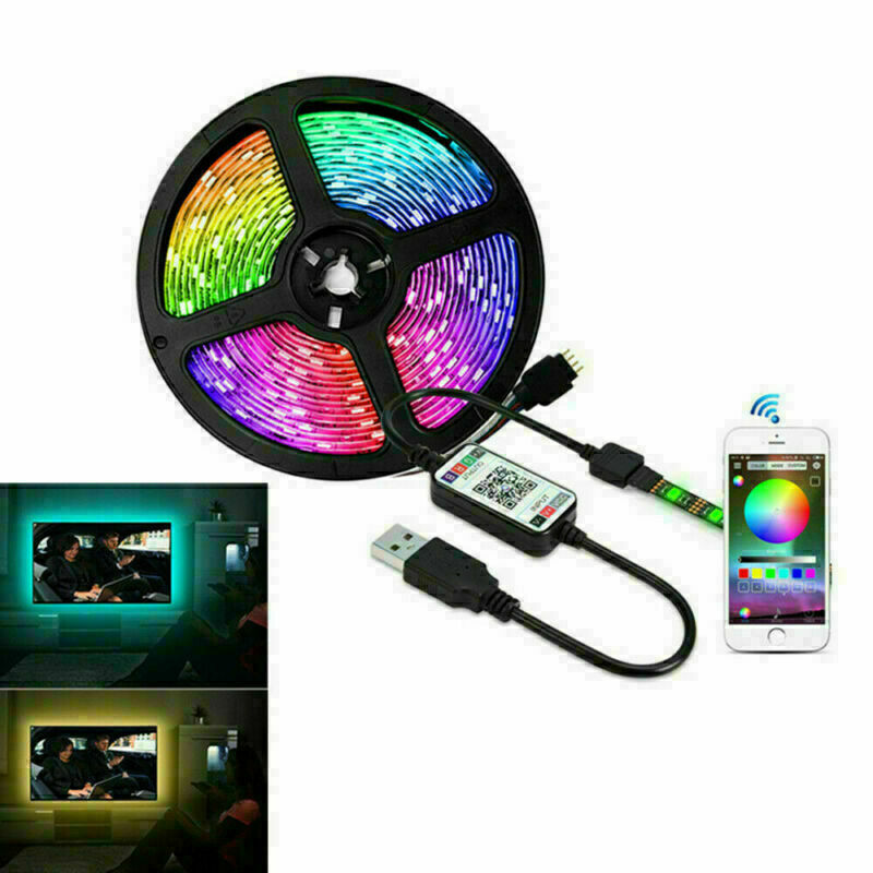USB Powered RGB LED Strip Light Backlight for LCD TV PC Computer Case ...