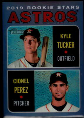 2019 Topps Heritage Chrome Refractors Purple Hot Box Cionel Perez/Kyle ...