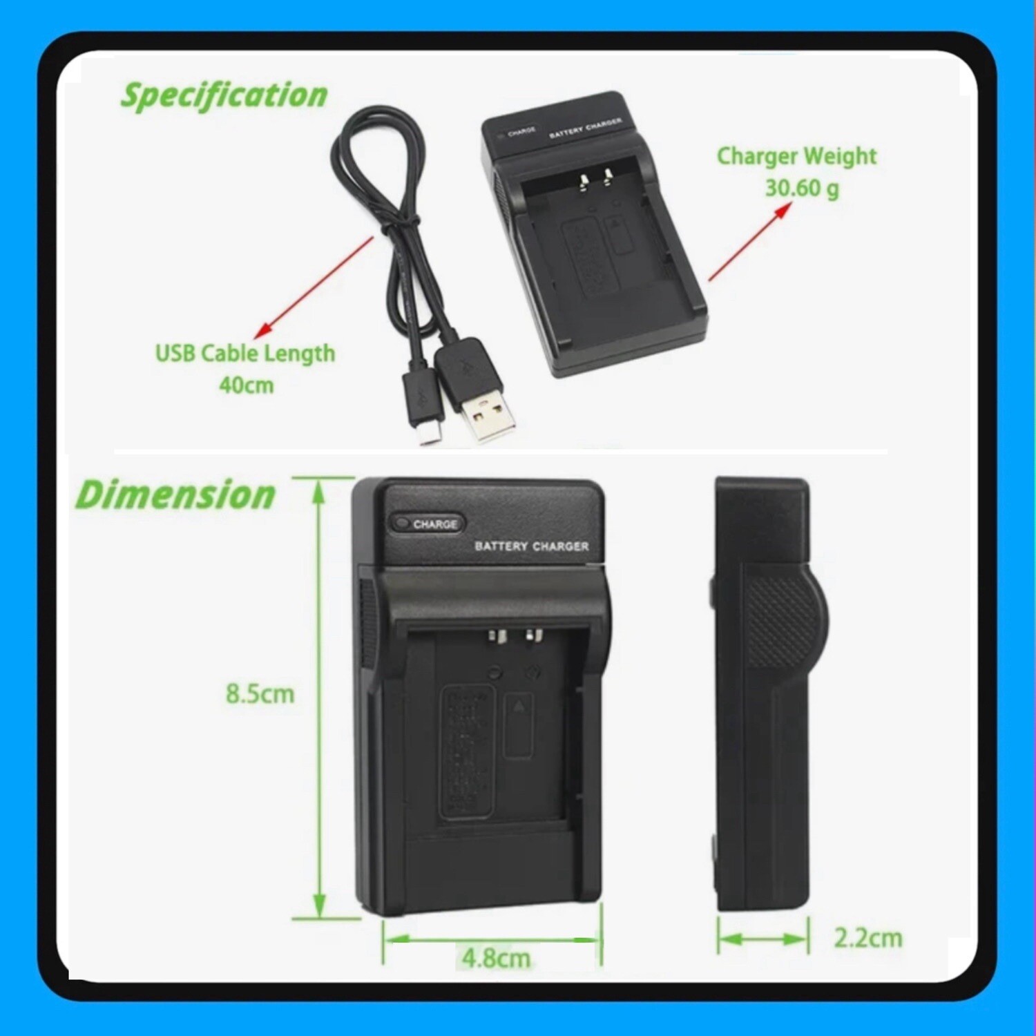 2 NP-BN1 Battery / Charger for Sony CyberShot DSC-TX20 TX200V TX55 WX50 ...