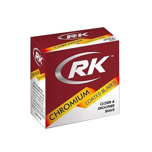 RK new Improved Chromium Coated Shaving Razor Blades Double Edges For ...