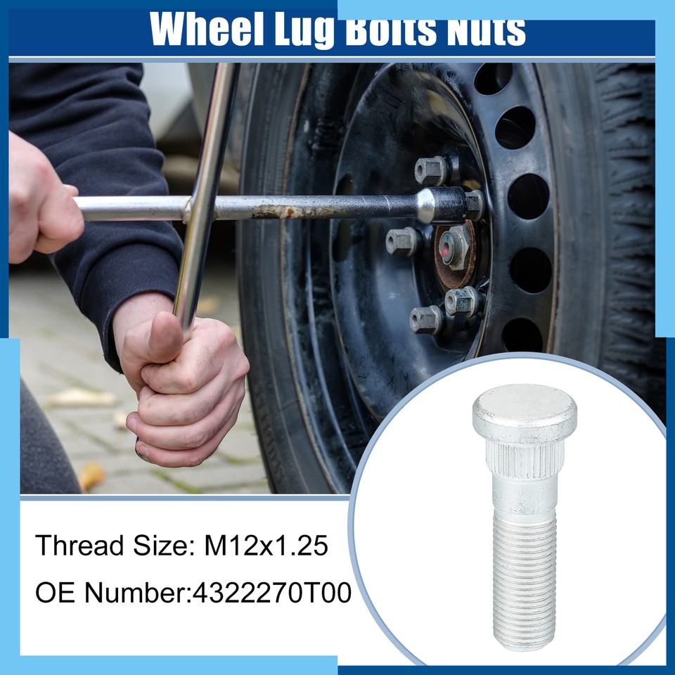 Pack (5)M12x1.25 Wheel Lug Bolts Wheel Stud for Nissan Sentra No ...