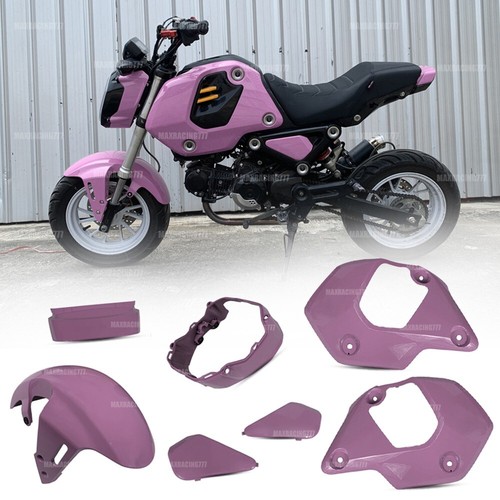 PASTEL PINK FULL PLASTIC PANEL FAIRING BELLY PAN FRAME FOR HONDA GROM ...