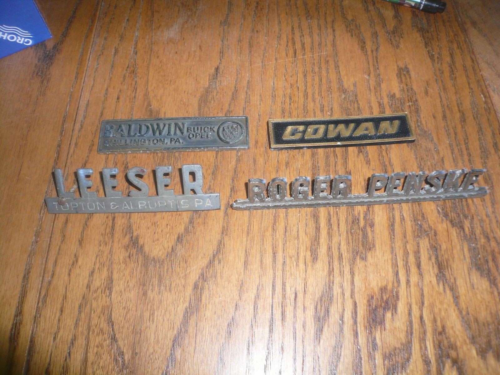 FOUR (4) Dealership Emblems Logo Tag Advertising Car Nameplate Dealer ...