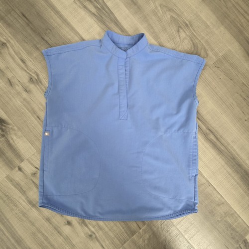 Figs Oversized Rafaela Scrub Top Ciel Blue Size XXS | eBay
