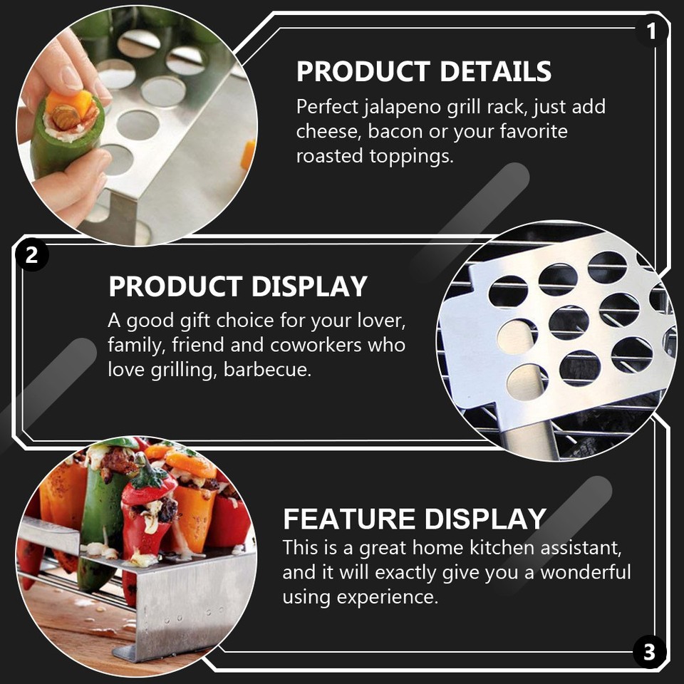 Pepper Grill Stand Stainless Steel Cooking Rack Barbecue Racks Chili ...