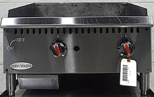 Serv-Ware SMGS-24 24" Countertop Manual Gas Griddle 3/4"Steel Plate 30k ...
