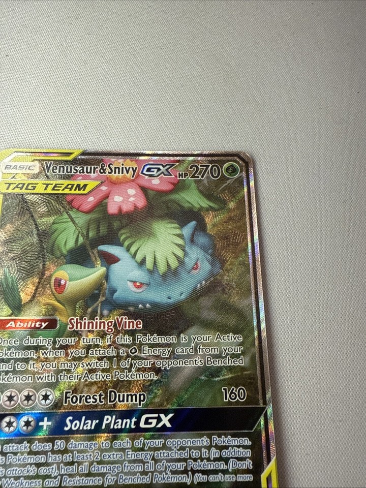 Pokémon TCG Venasaur And Snivy GX Tag Team SM229 Black Star | eBay
