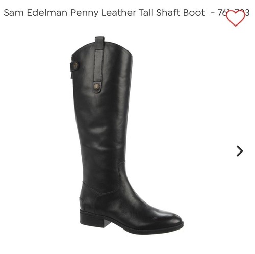 Sam Edelman Penny Knee High Leather Riding Tall Boots Black Women's ...