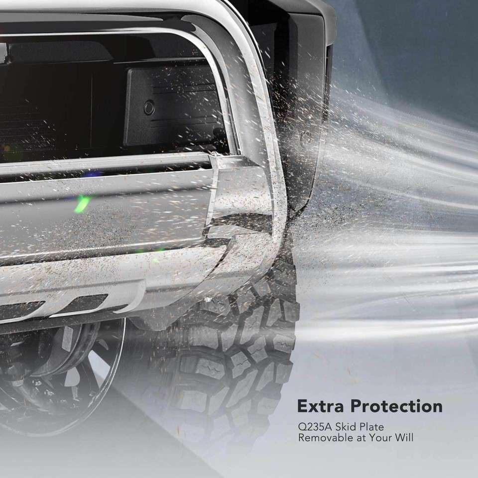 3" S/S Bull Bar Bumper Push Grille Guard for Chevy Silverado 1500 19-24 ...