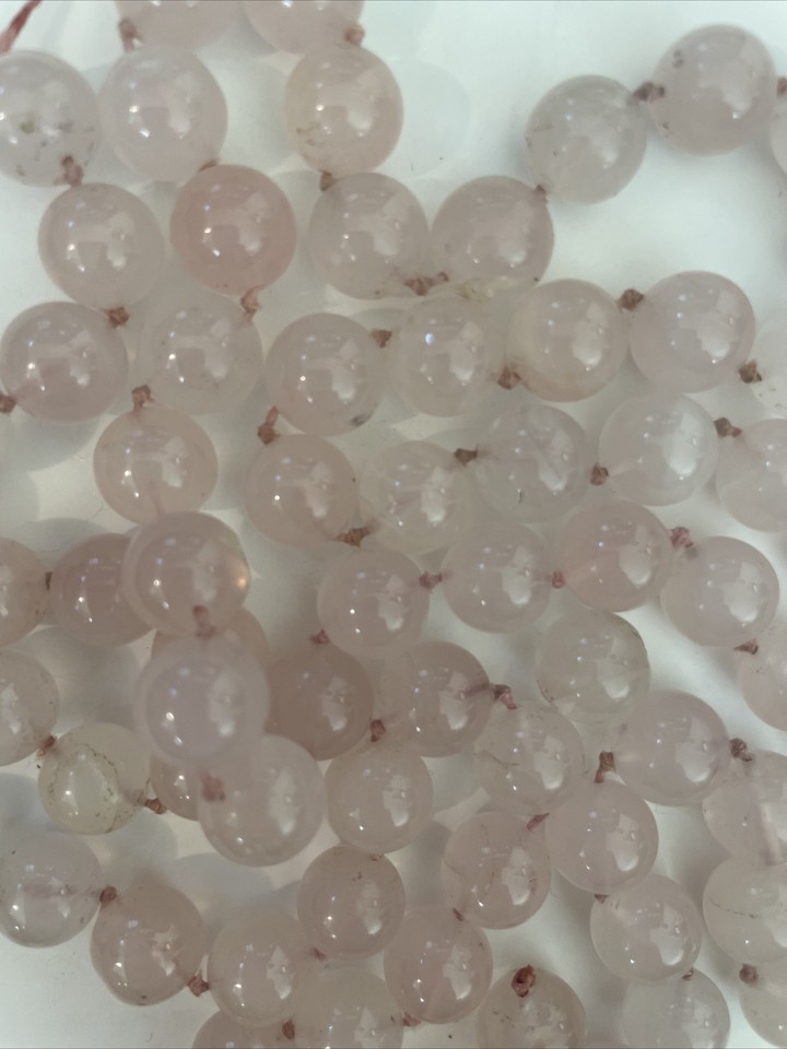 Rose Quartz Crystal Round Cut Natural Gemstone Beads | eBay