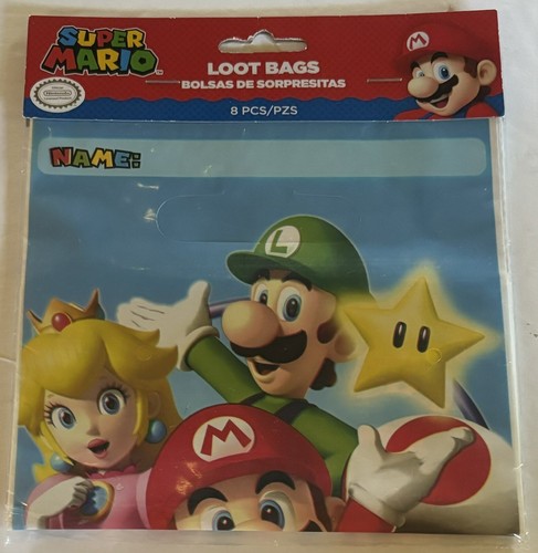 Lot (8 pc.) Super Mario Bros. 2017 Nintendo Designware Loot Bags ...