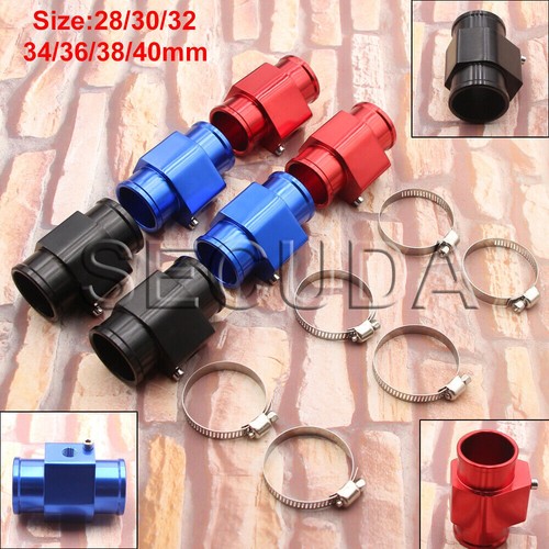2x Alloy Water Temp Gauge Radiator Hose Sensor Adaptor Temperature 28mm ...