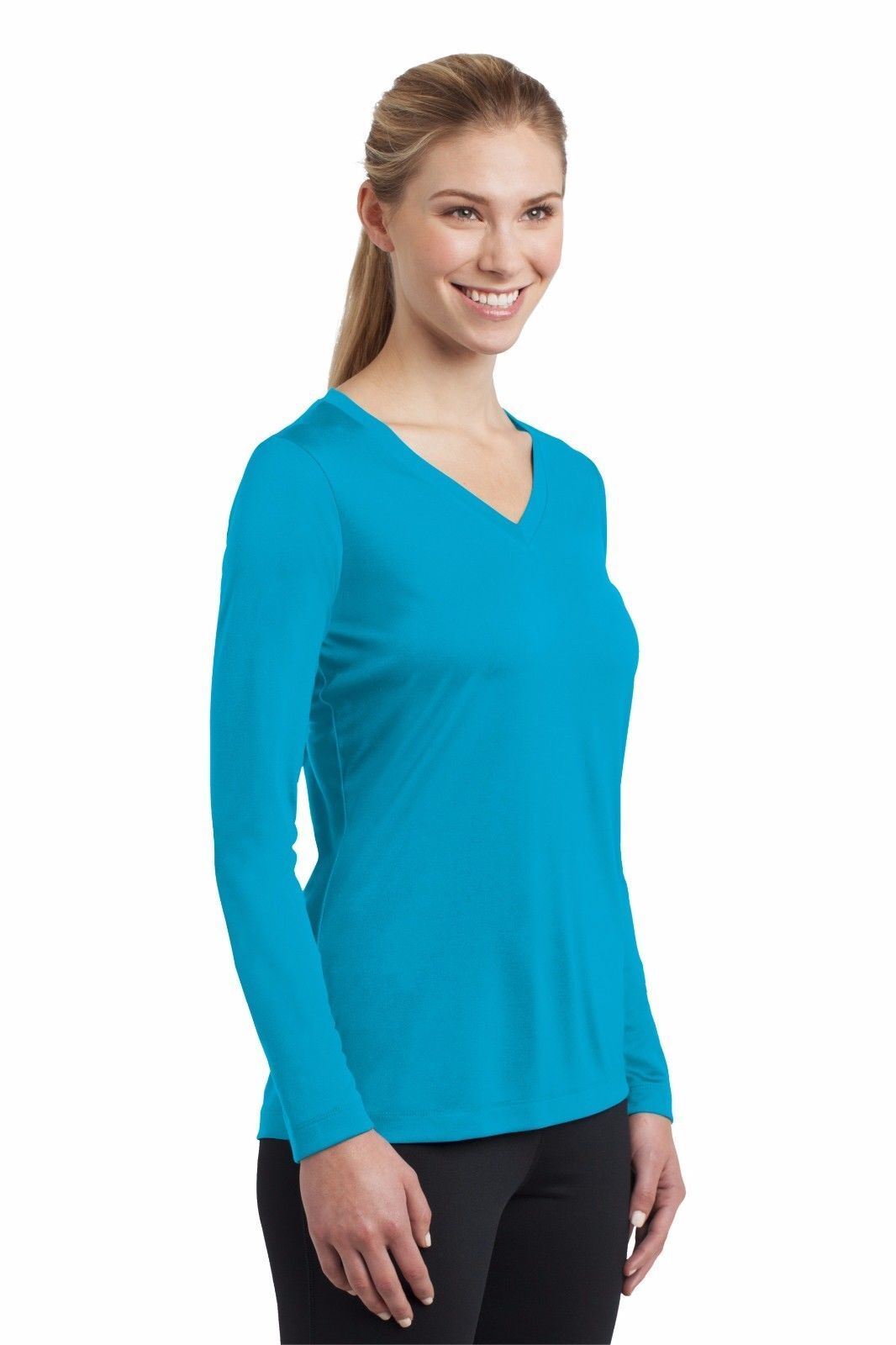 Sport-Tek LST353LS Women's Performance 3.8oz Dry Fit Long Sleeve T ...
