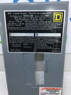 Square D QO2L30S Series G01 30 Amp 120/240V 1 Phase 2 Wire Type 1 Cover ...